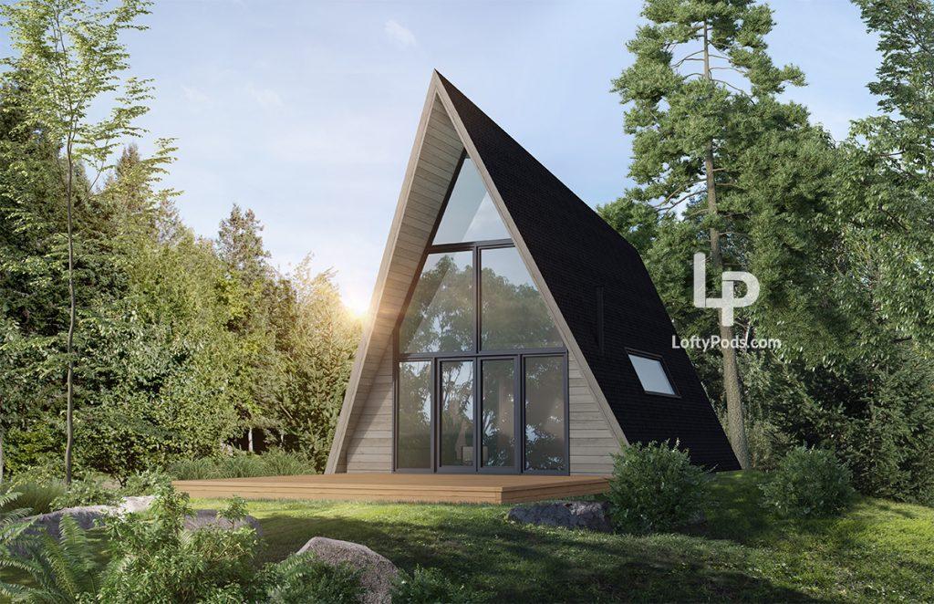 SLANTED A-FRAME - LoftyPod modular homes
