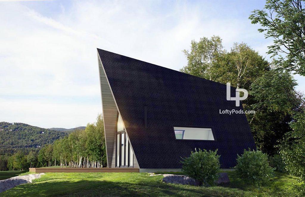 SLANTED A-FRAME - LoftyPod modular homes