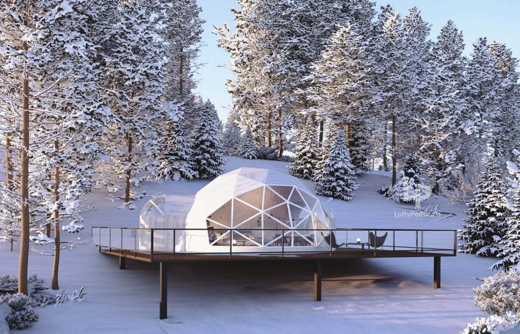 24' Wood Dome | DEVELOPMENT LoftyPods