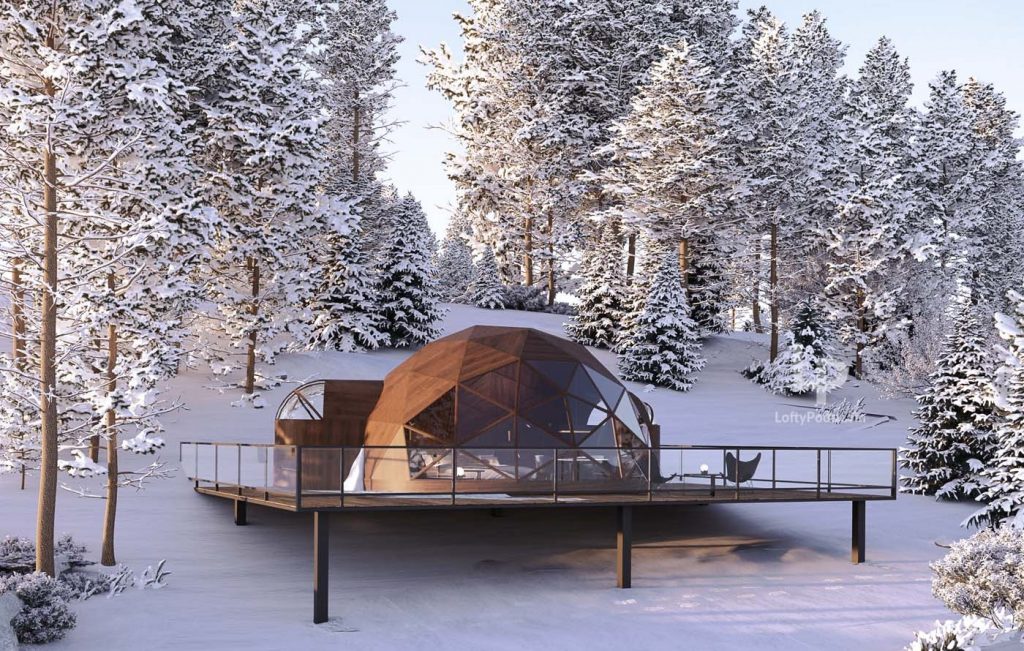 24' Wood Dome | DEVELOPMENT LoftyPods