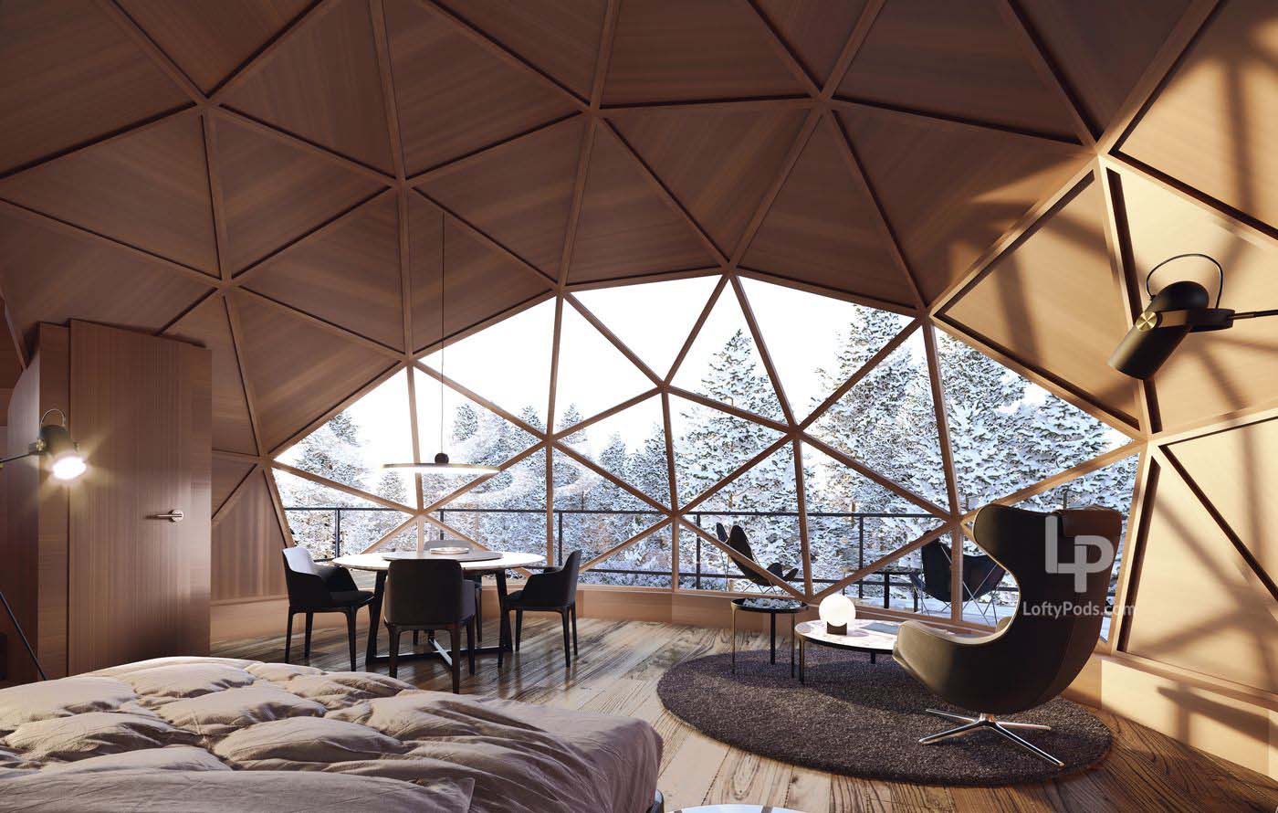 24' Wood Dome | DEVELOPMENT LoftyPods
